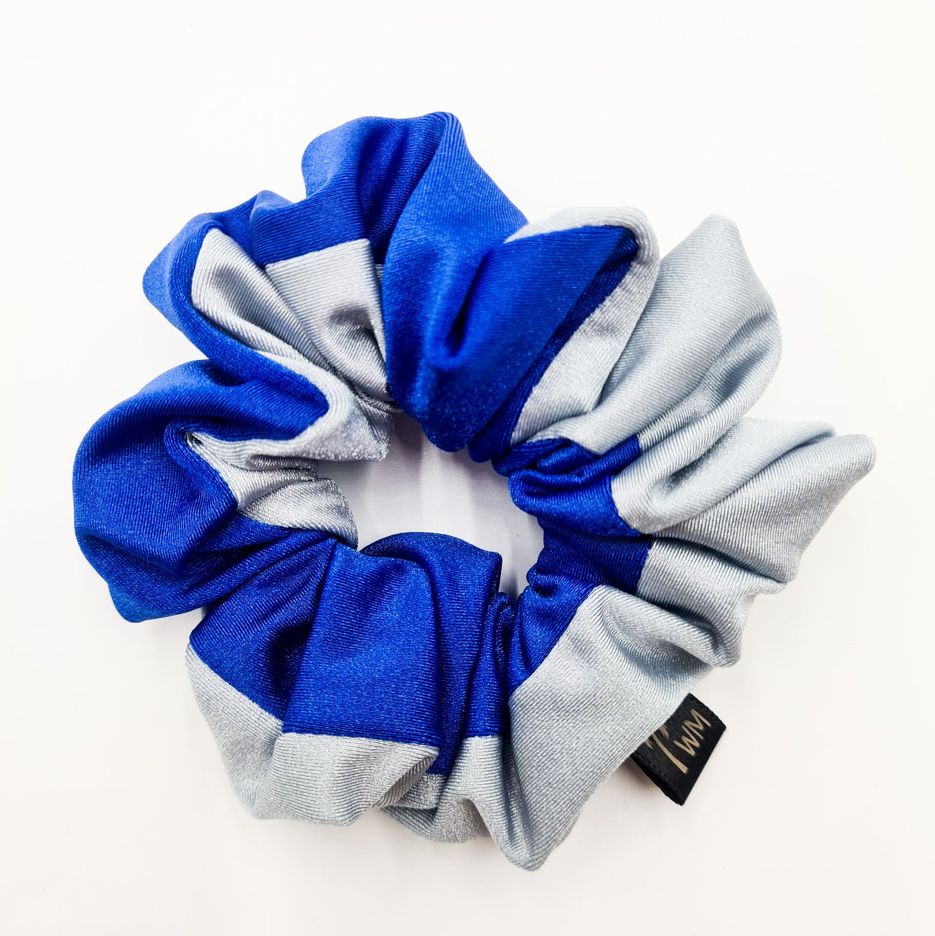 BLUE / LIGHT GREY – WM Scrunchies